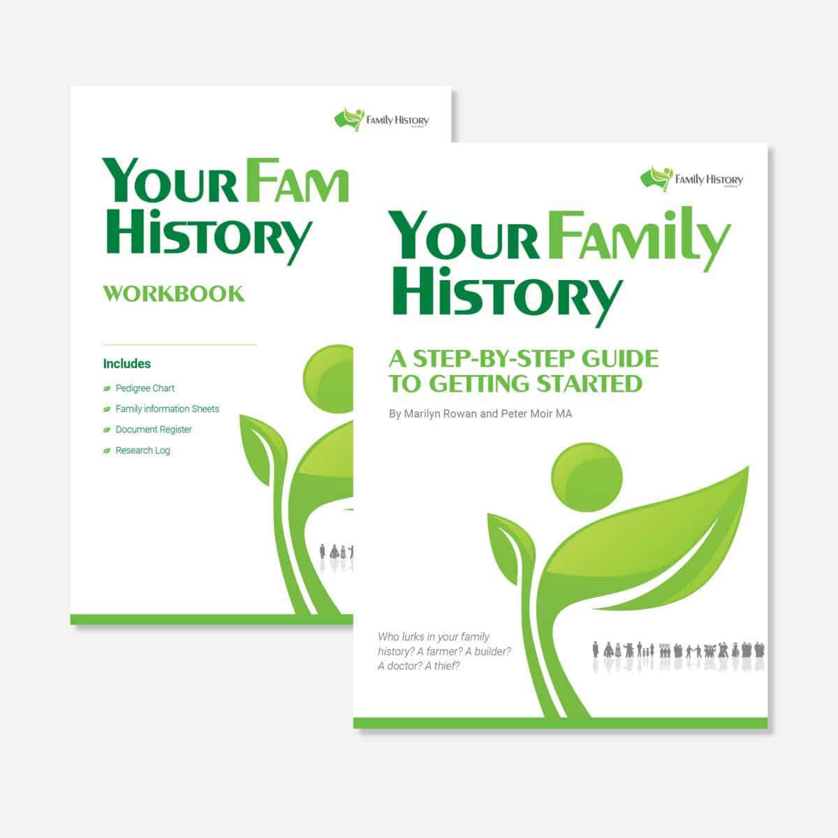Get Family History Tree Template & Record Book Package